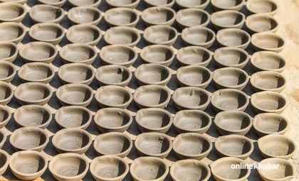 A step-by-step guide to making diyo, Nepali traditional earthen lamps ...