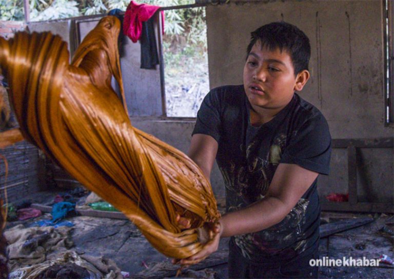 In Photos: Making of chaku, a sugary treat for winter