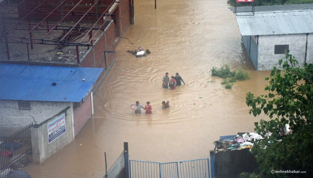 Balkhu Khola leaves Kalanki of Kathmandu flooded - OnlineKhabar English ...