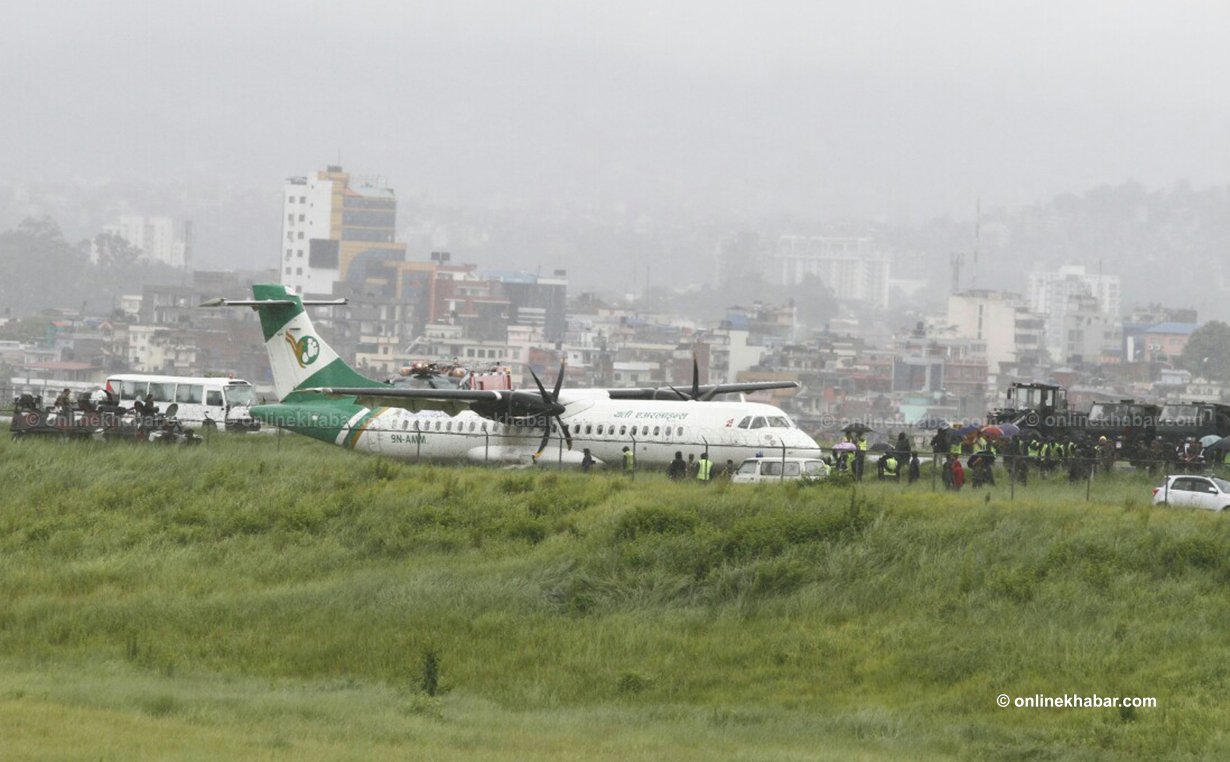 Yeti aircraft skids off TIA runway, all flights affected - OnlineKhabar ...