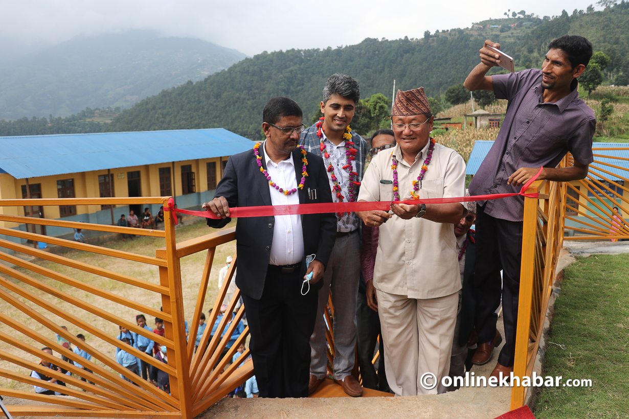 Kavre school gets well-equipped earthquake-resistant building