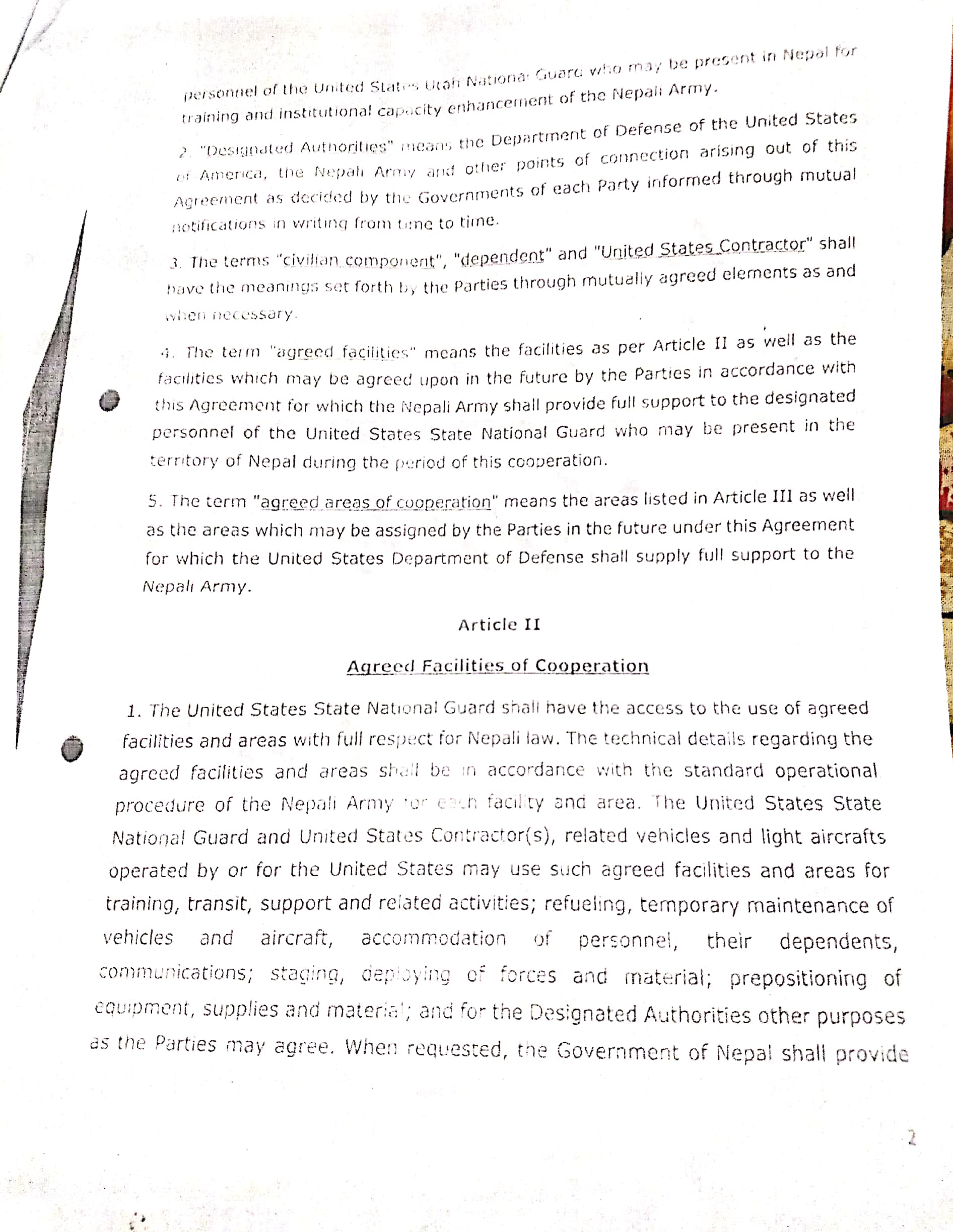 US State Partnership Program: Here's the draft of the deal that lets US ...