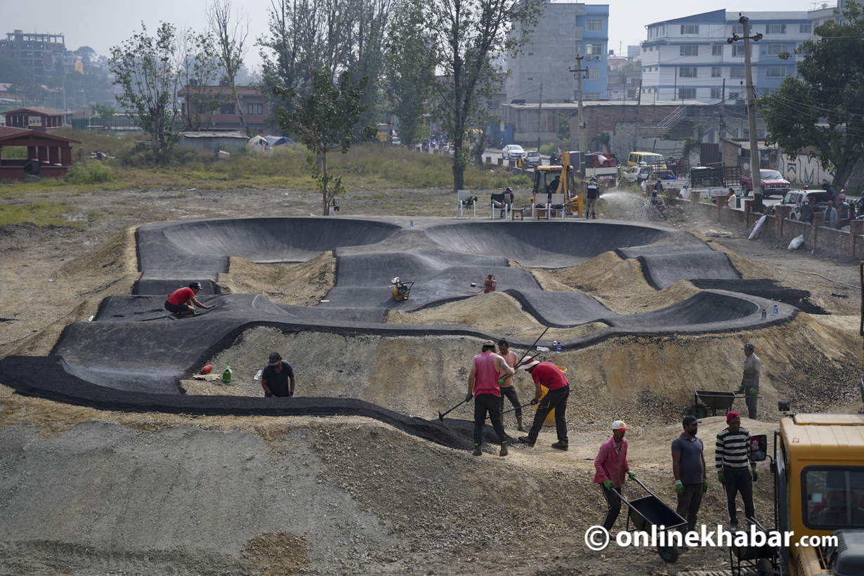 Nepal's 1st pump track, built by a Swiss company, pumps up cyclists and ...