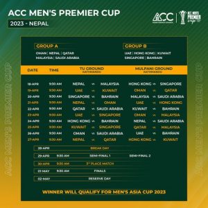 ACC Men's Premier Cup: ACC makes the schedule public to be held in ...