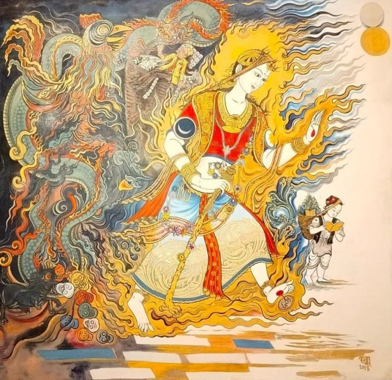 Lok Chitrakar, the master traditional artist known for slowness ...